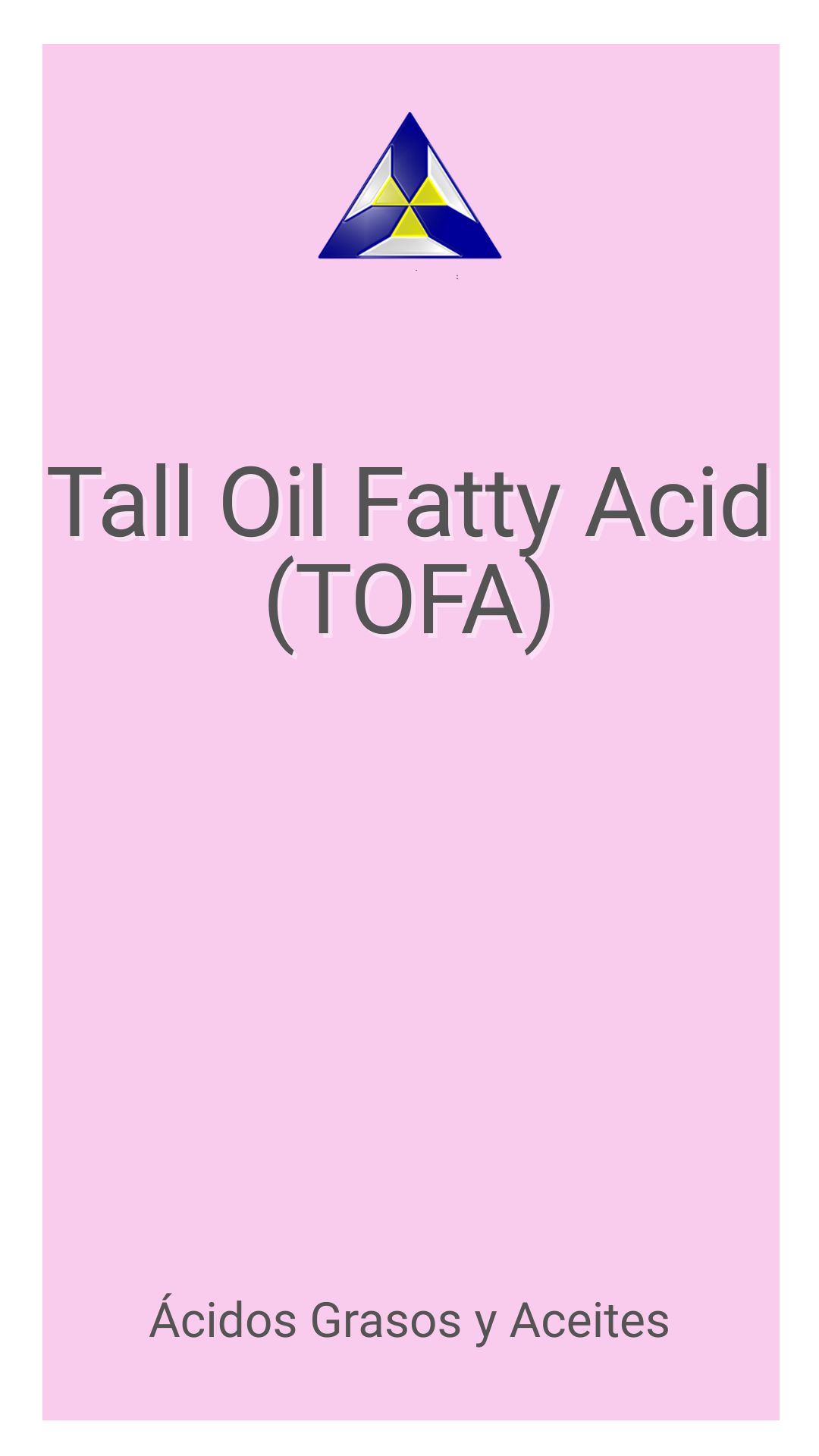 Tall Oil Fatty Acid (TOFA) | Solventes Mexicanos